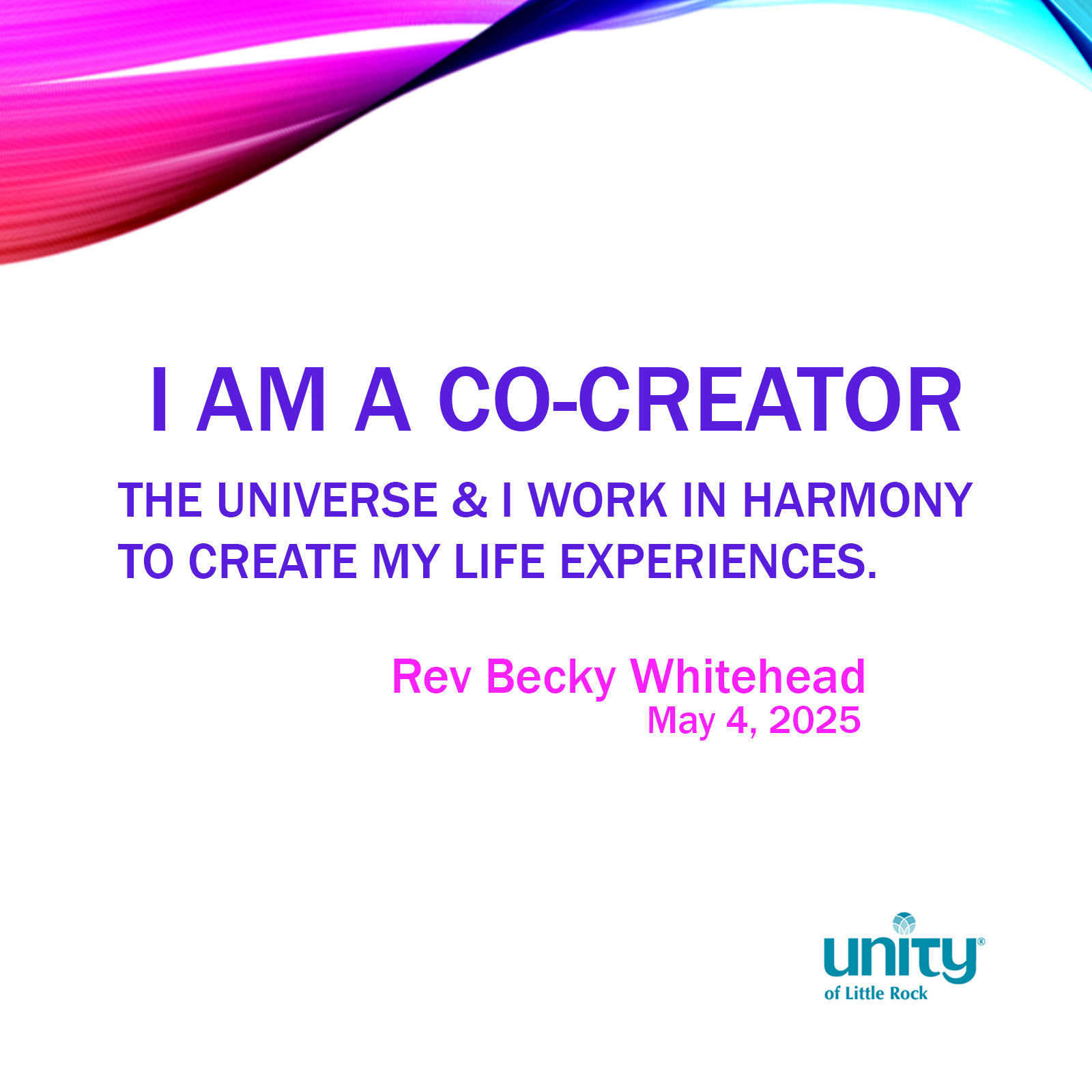 I am a Co-Creator - Unity Church